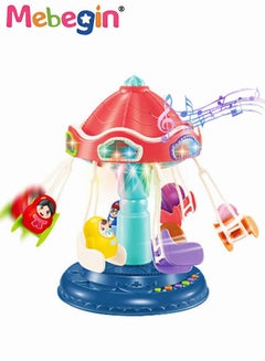 MEBEGIN 360-degree Rotating Swing Toy with Music and 6 Dolls Electric ...