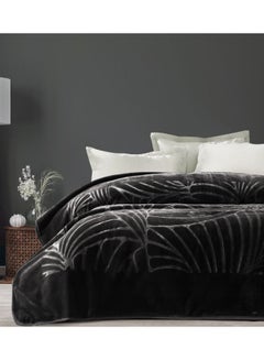 morano Engraved Blanket 220 x 240 cm-Black Egypt | Cairo, Giza