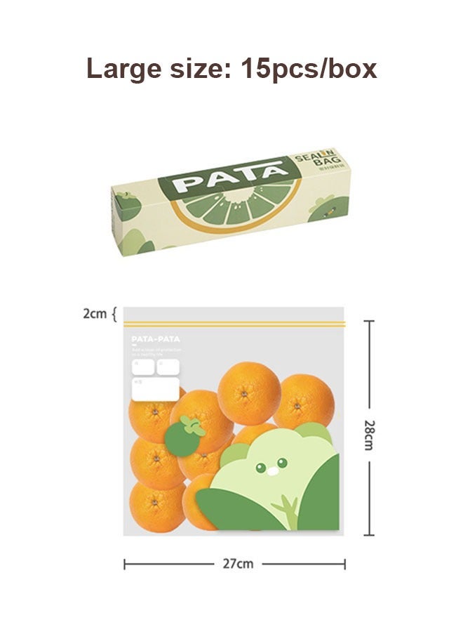 Generic Reusable Large Food Fresh Bag, Thickened Box, 15pcs in a Box ...