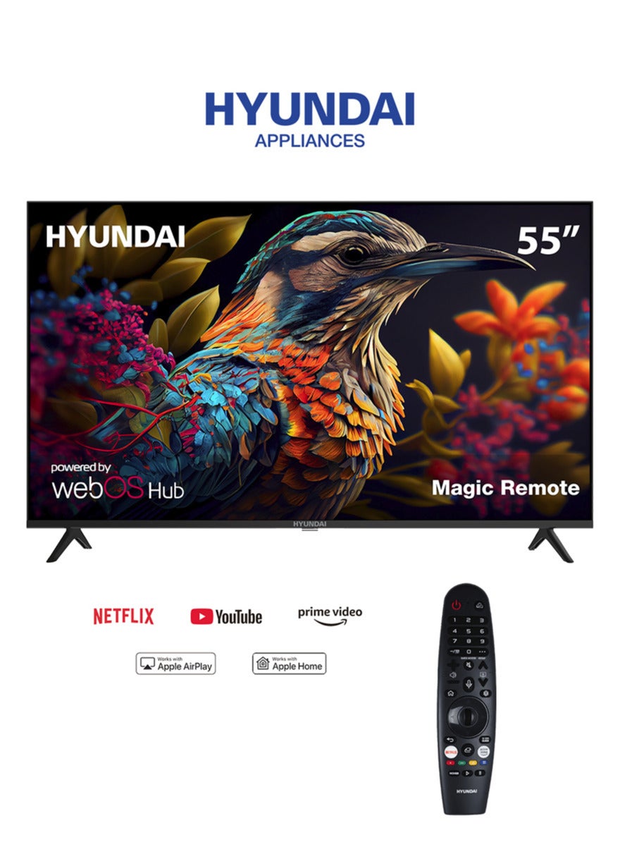 HYUNDAI Hyundai LED TV 55 UHD 4K WebOs & Built In Receiver Frameless ...