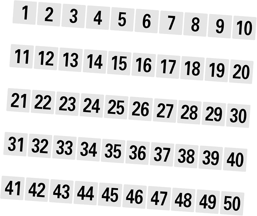 Generic 50 Pcs Clear Plastic Table Number Cards for Wedding Reception ...