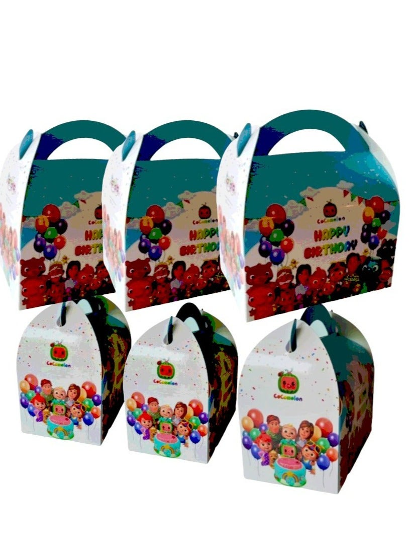 Tamona Cocomelon Birthday Party Gift & Treat Boxes for Kids -10 Pcs ...