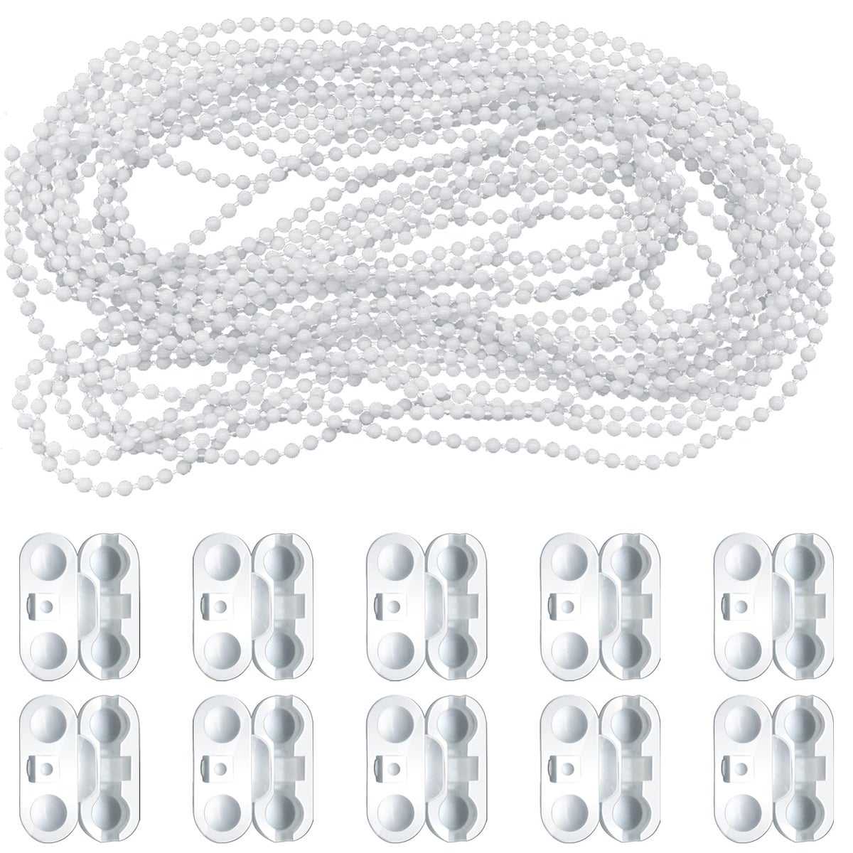 ReaJoys Blinds Roller Cord Bead Chain for Roman Vertical Blinds White ...
