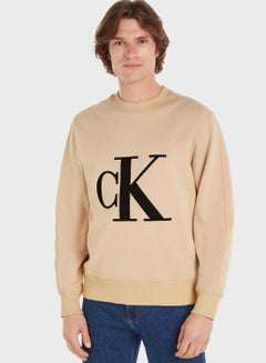 Calvin Klein Jeans Mono Logo Crew Neck Sweatshirt KSA | Riyadh, Jeddah