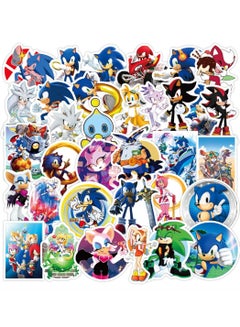 General 50-Piece Sonic The Hedgehog Cute Vinyl Waterproof Sticker UAE ...