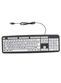 تسوق Generic وUSB Wired Keyboard for Low Vision Users with Large White ...