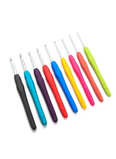 Metoo 9-Piece Colorful Crochet Hook Set with Soft Handles for Crochet ...