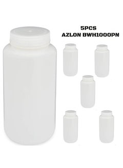 Generic AZLON Plastic, Bottle, Wide Mouth, HDPE, 1000 ml (Pack of 5 ...