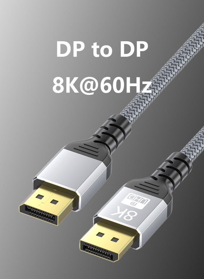 Generic 8K DisplayPort Cable 1.4, DP Cable 2M, (8K@60Hz, 4K@144Hz, 2K ...