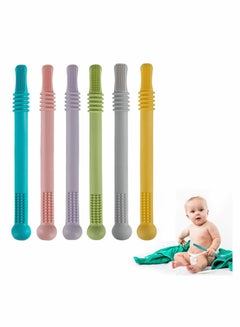 KASTWAVE Hollow Teether Tubes, Silicone Baby Teething Tube Toys, Chew ...