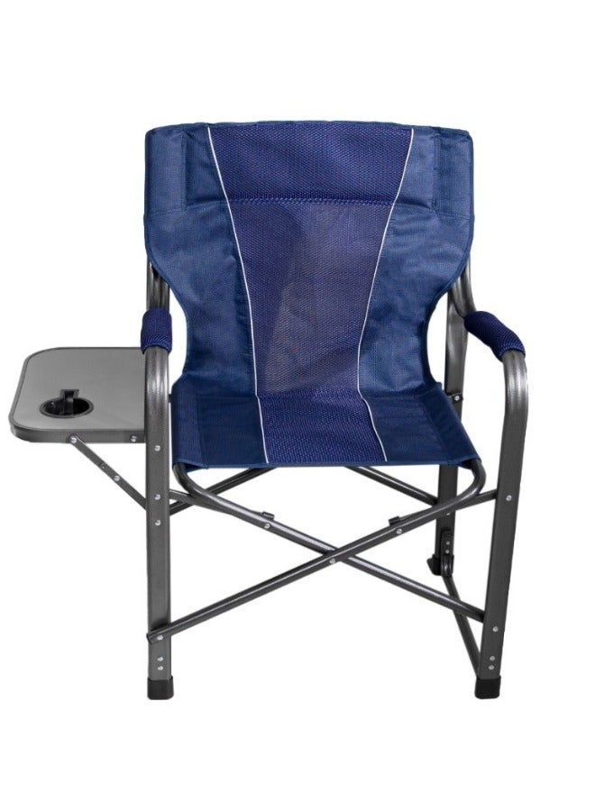 SMART HOME Folding chair with armrest and side table, picnic seat ...