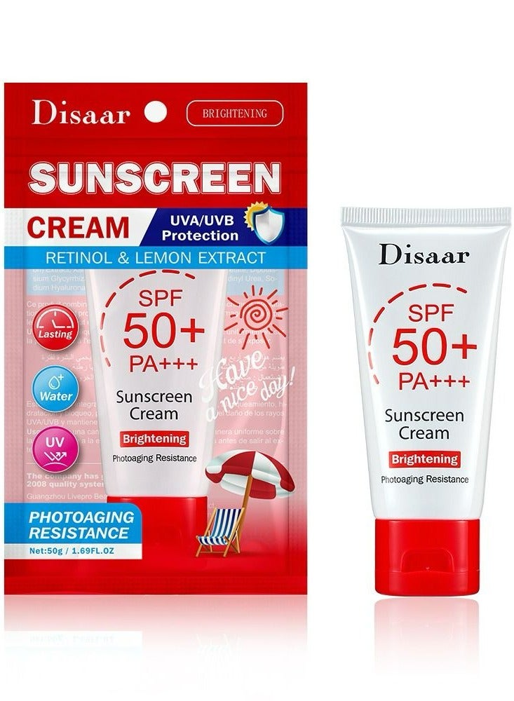 Disaar Sunscreen Cream Retinol And Lemon Extract SPF 50 PA+++ 50 g ...