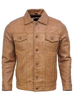 Generic Mens Real Leather Trucker Jackets-Mens Café Racer Real Leather ...