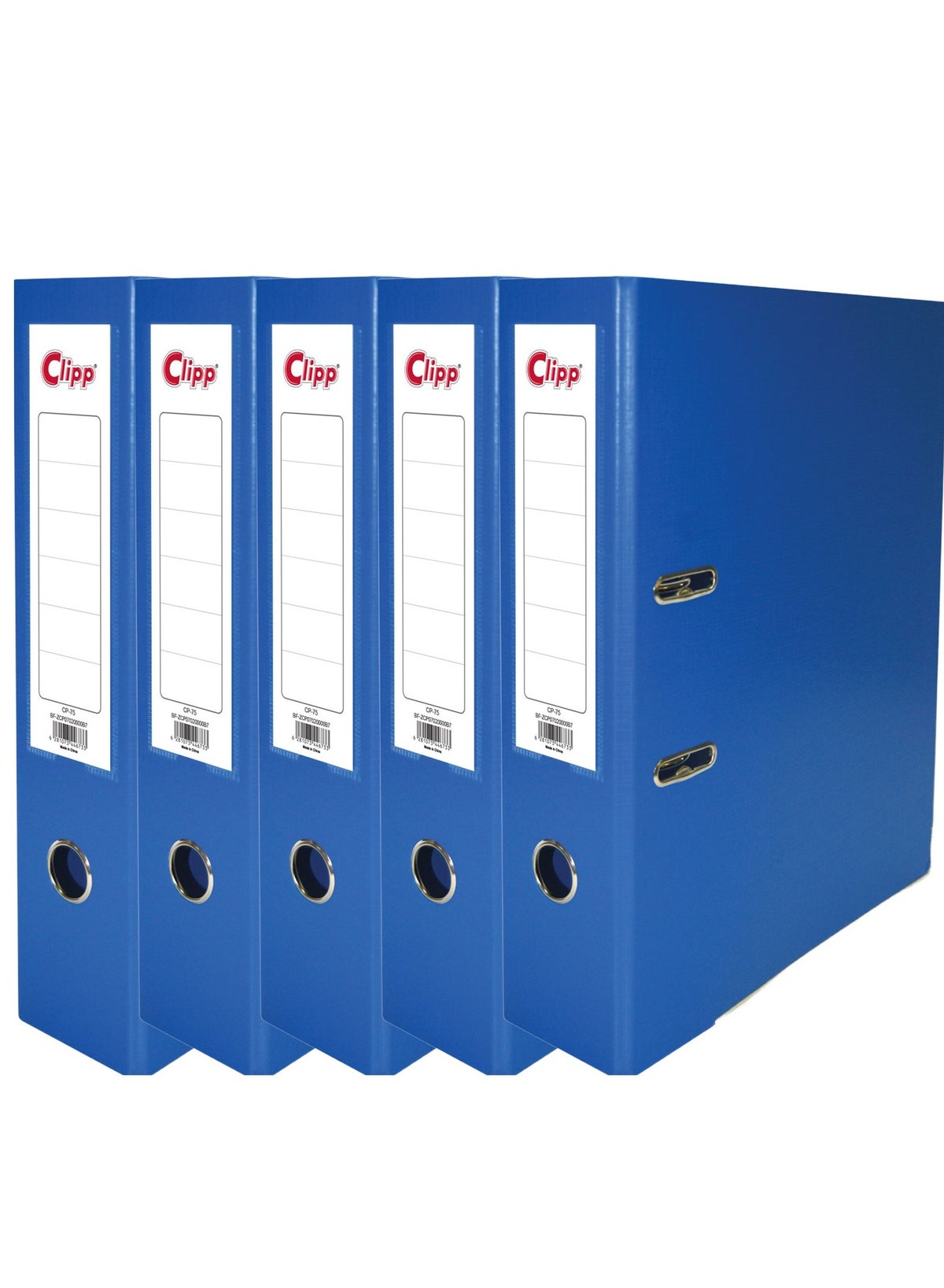 CLIPP 5-Piece Lever Arch Box File 75mm Spine Blue | Best Price UAE ...