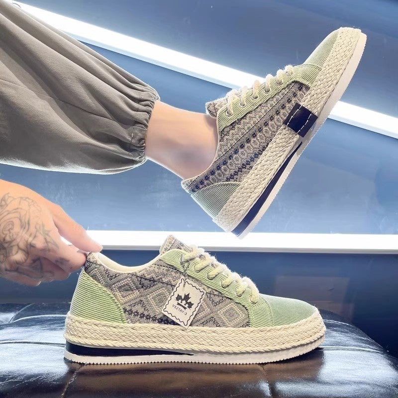 Generic Canvas Shoes Men'S Autumn Sports Breathable National Fashion ...