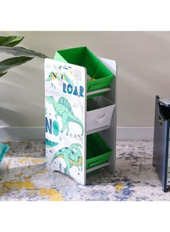DANUBE HOME Dino Storage Cabinet With 3 Bins Modern Wooden Kids And ...