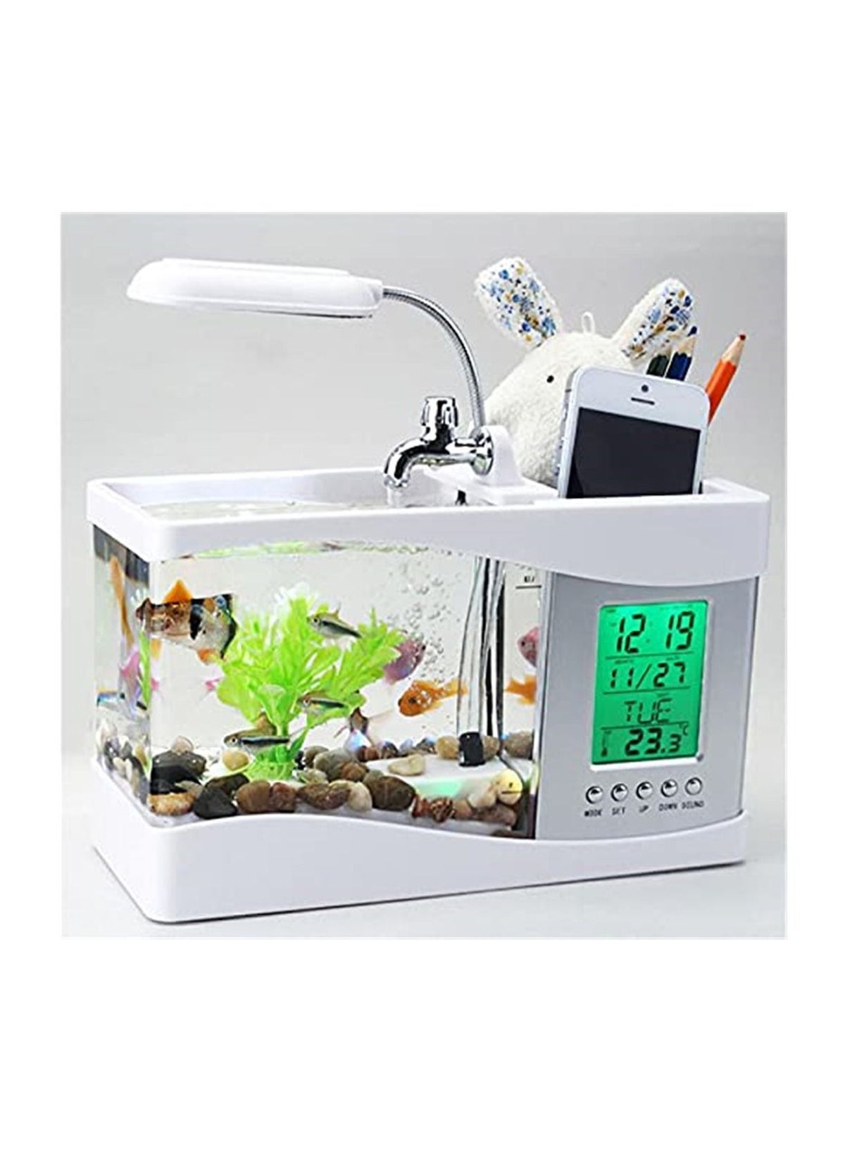 Generic USB Fish Water Tank LED Lamp/ Water Filter/ Time/ Date and ...