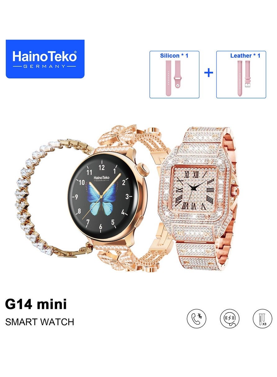 Haino Teko Haino Teko G14 Mini Smart Watch With Stylish Analog Watch ...