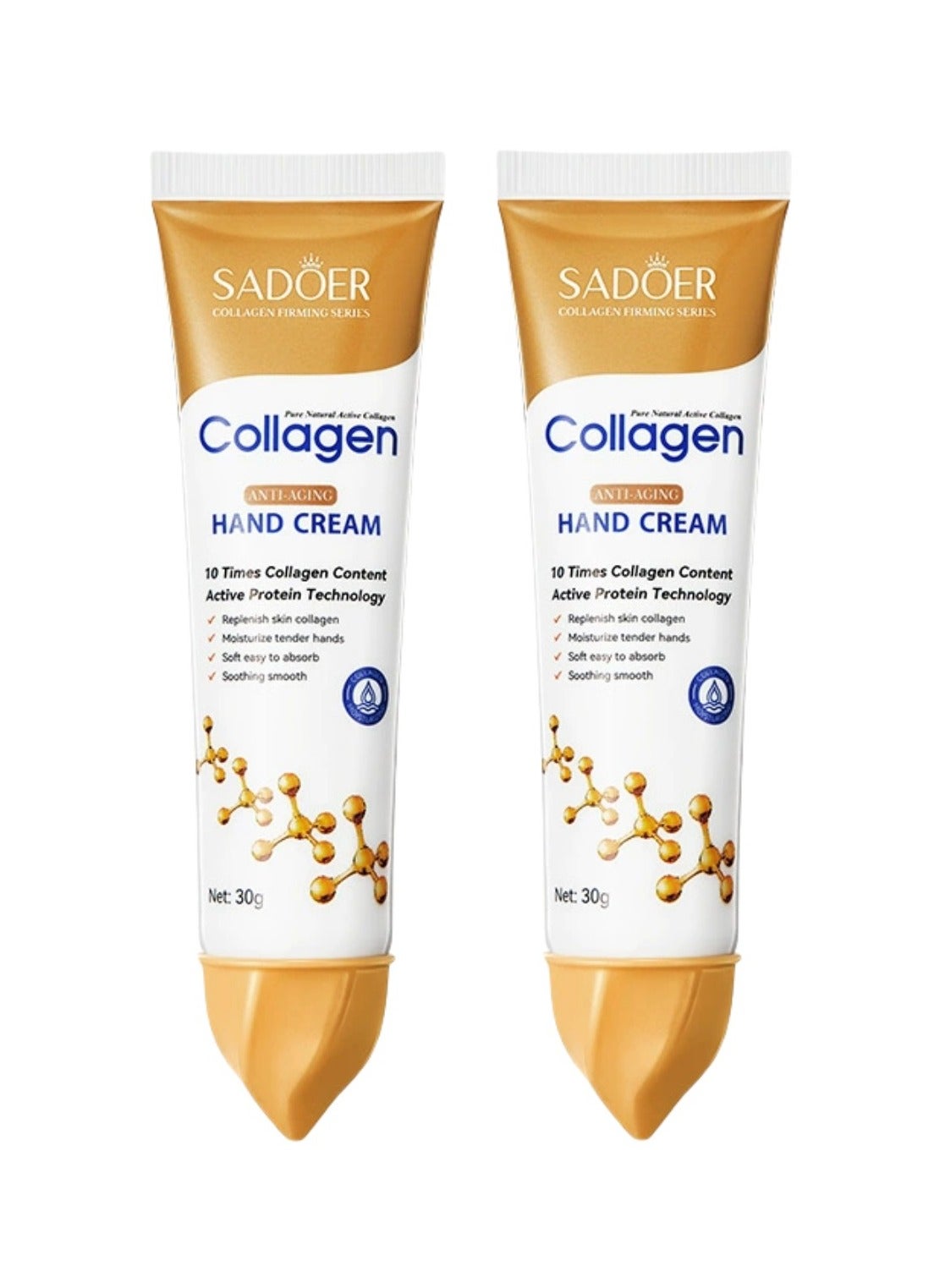SADOER 2-PACKS Collagen Anti Wrinkle Hand Cream, Nourishing Whitening Moisturizing Skin Care ...