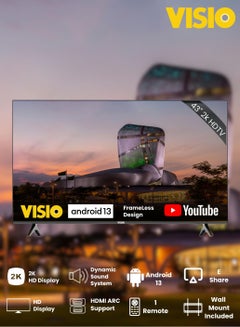 Visio VISIO 43 INCH FULL HD SMART TV ANDROID 13 TV WITH FREE WALL ...