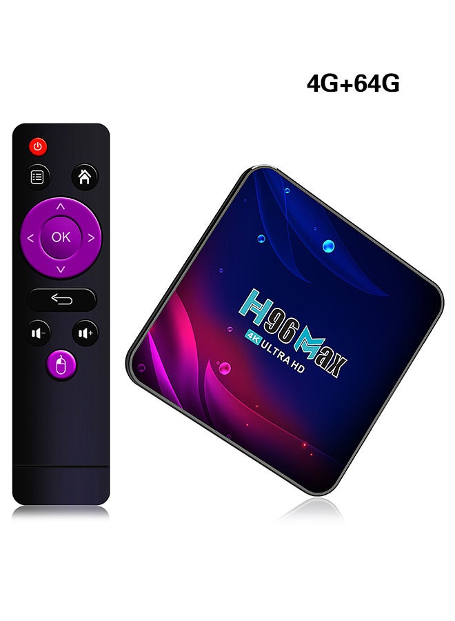 H96 Max 4K Ultra HD Android 11.0 4GB RAM 64GB ROM TV Box with Dual ...