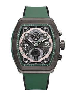 T5 T5 Men's Chronograph Silicone Strap Watch H3857G-GRNBLK KSA | Riyadh ...