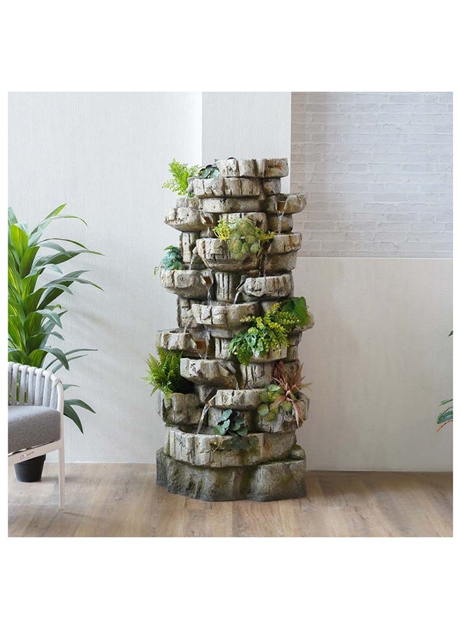 DANUBE HOME Naigra Falls Fountain Indoor/Outdoor Garden Waterfalls ...