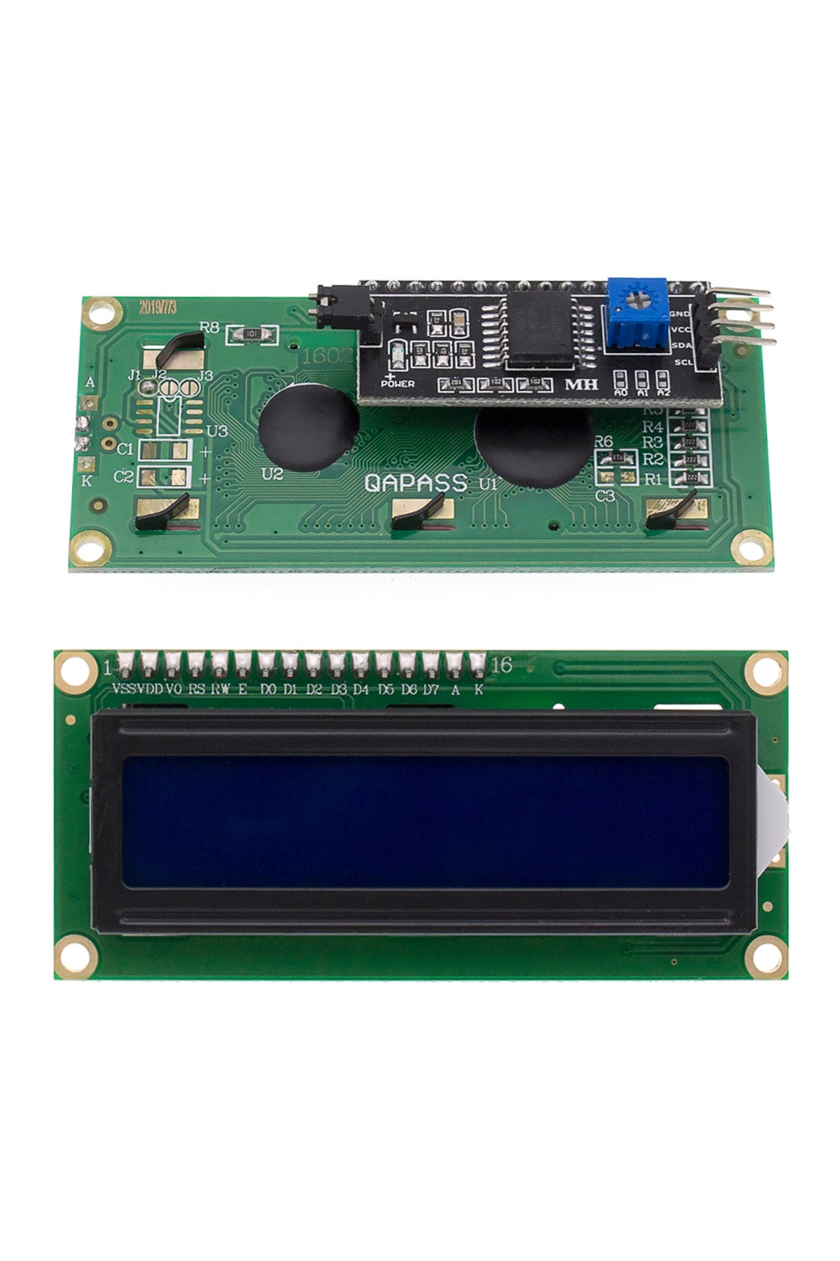 erorex Lcd1602 Blue I2c Lcd1602 I2c Module Blue / Yellow Green Screen ...