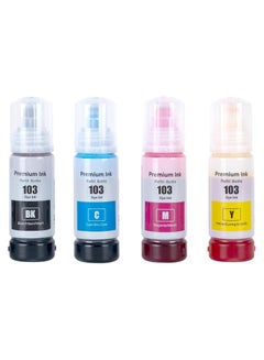 Generic Printer Ink 103 for EPSON Combo Set 4-Pack Black Cyan Magenta ...