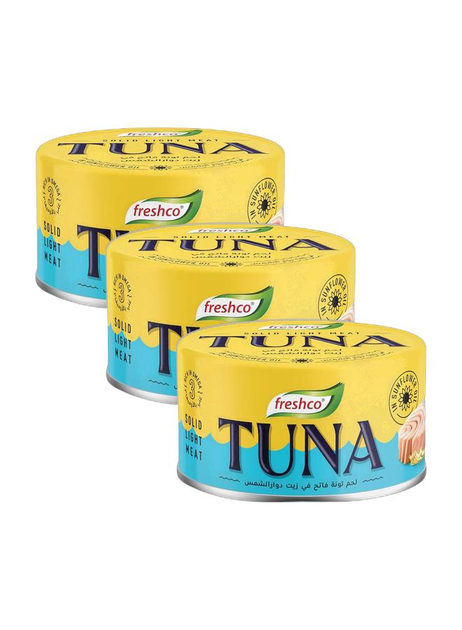 FRESHCO Light Meat Tuna With Sunflower Oil, 90g Single, Bundle of 3 ...