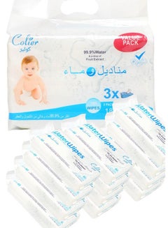 COLIER 99.9% Water & a drop of fruit extract 720 WIPES 12 PACKS OF 60 ...