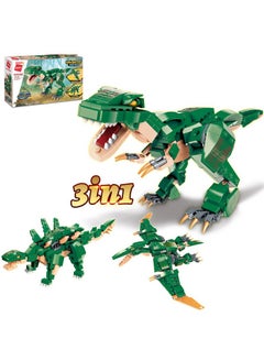 Qman 3 In 1 Dinosaur Toy Building Blocks For Boys 6-12 Years Old, Stem ...