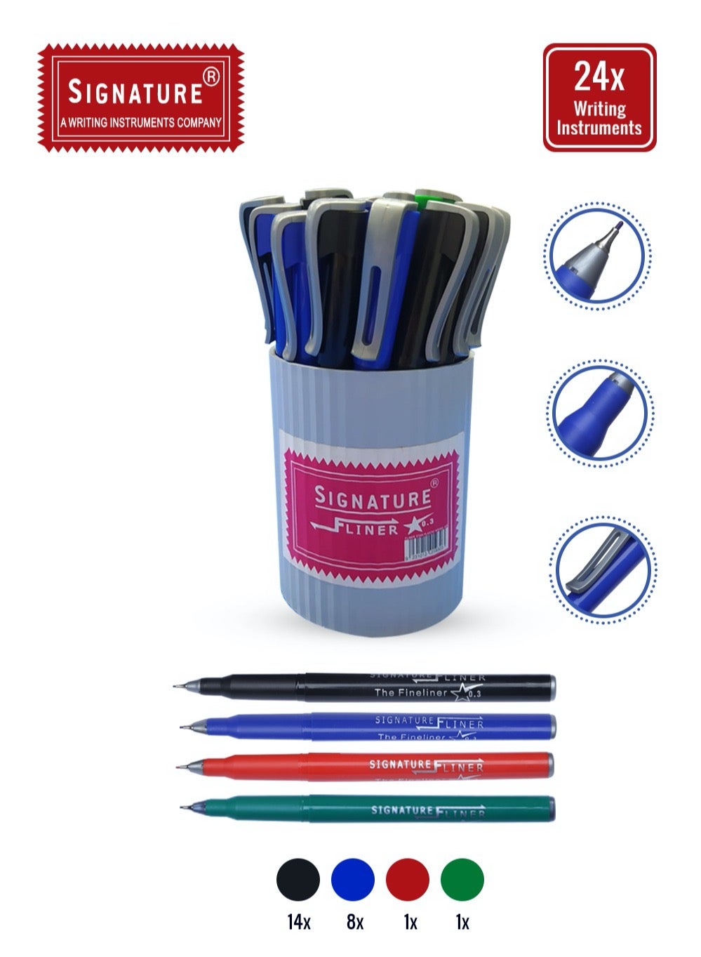 Signature Signature Fliner Star Fine Liner Pens for Writing, Drawing ...