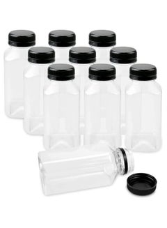 Generic Set Of 12 250ML 8OZ Plastic Juice Bottles with Black Caps ...