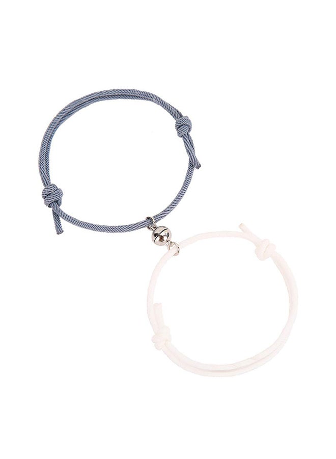 Generic 2Pcs Couple Magnetic Rope Bracelets Women Men Mutual Attraction ...