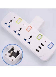 M MIAOYAN Multi Plug Extension Socket, 4 Way Electrical Outlet Extender ...