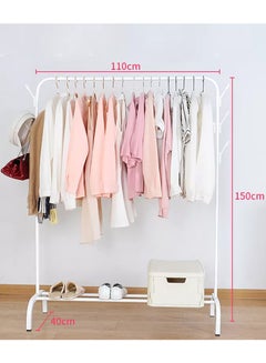 AGD Multifunctional Single Pole Free Standing Clothes Rack Clothes ...