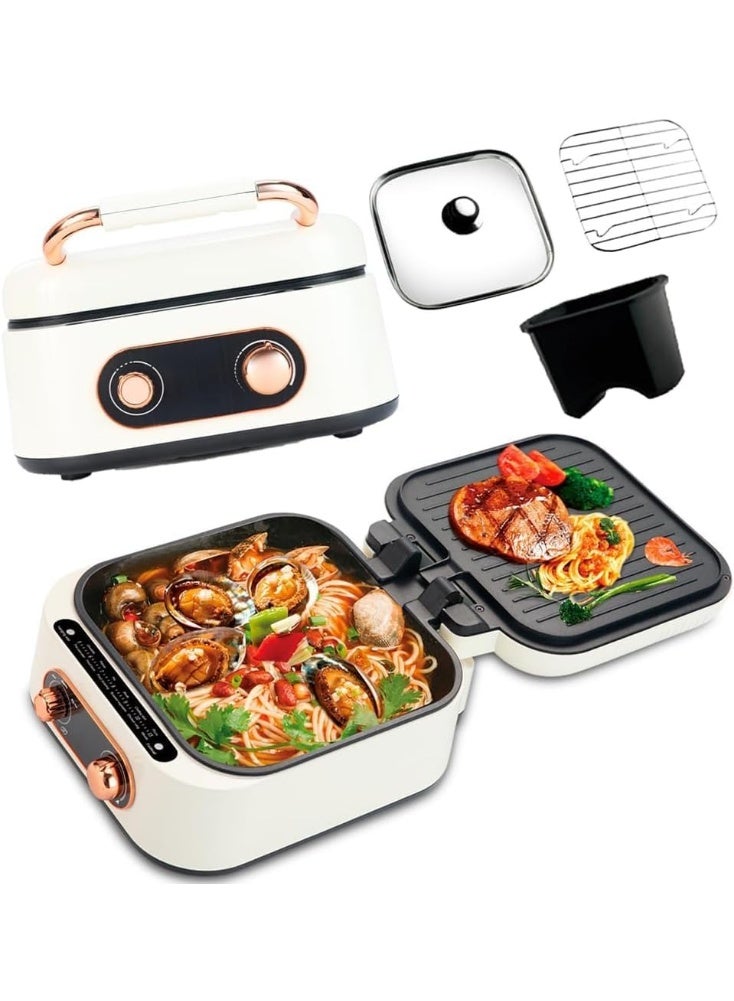 RAF 3 In One Grill Hot Pot Multi-Function Electric Baking Tray Dual ...