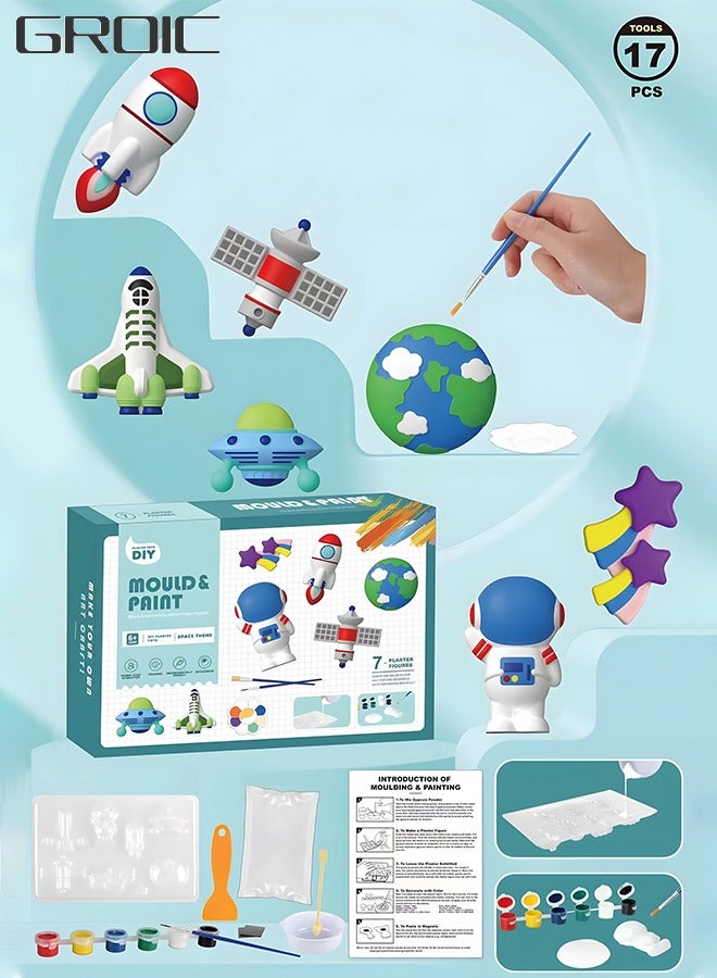 GROIC Crafts and Arts Set DIY Space Painting Kit Plaster Craft for ...