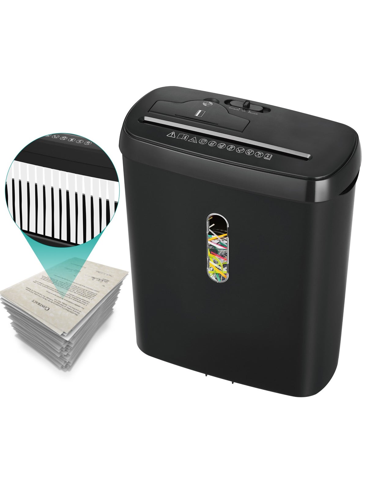 Generic Paper Shredder for Home Office, 8-Sheet Strip Cut with 3.17 ...