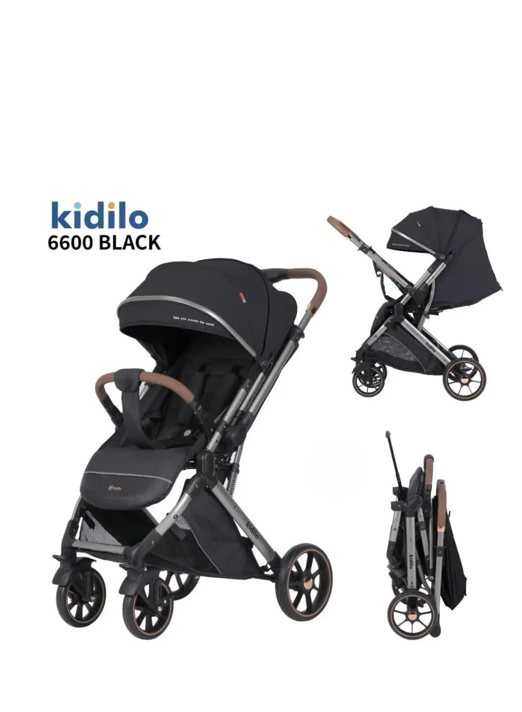 تسوق Kidilo وKidilo Baby Stroller 6600 – Lightweight, Easy-Fold Stroller with Reversible Handle ...