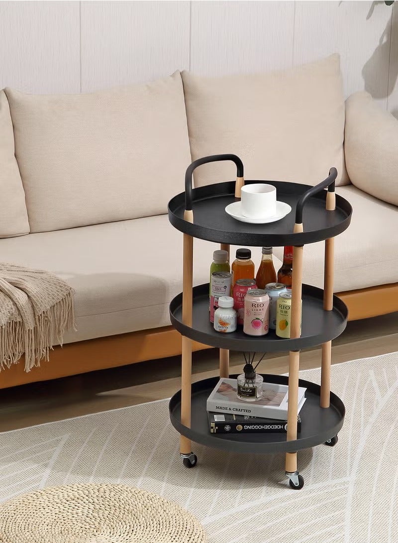 Arabest Round Side Table, 3 Tier, Versatile Space-Saving Elegant Design ...
