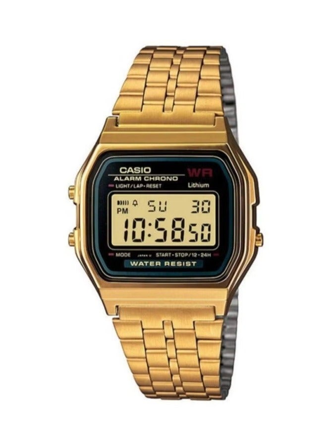 CASIO Water Resistant Stainless Steel Digital Casio Watch A159WGEA-1 ...