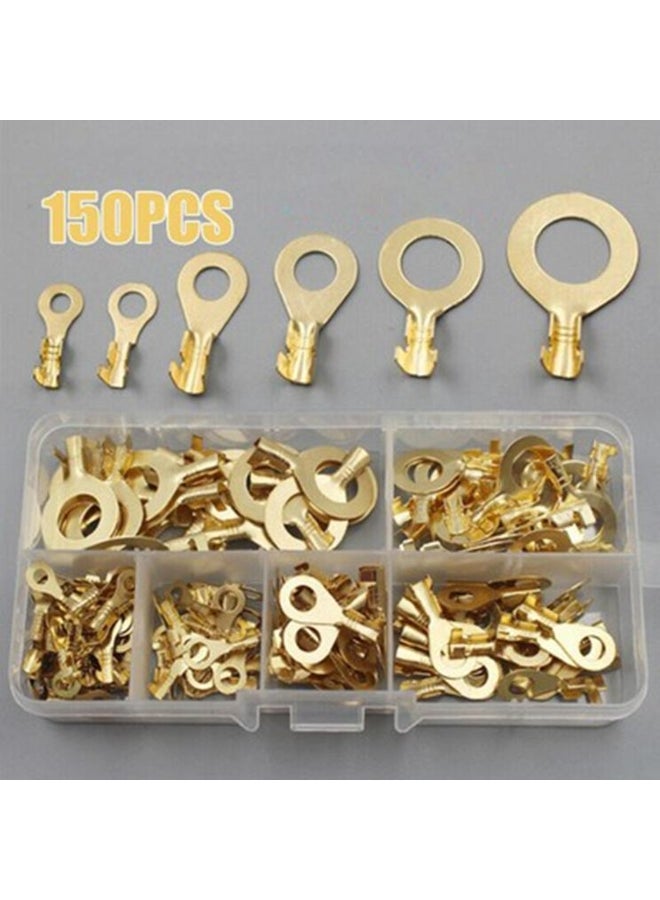 Generic 150/300 / 450PCS M3 / M4 / M5 / M6 / M8 / M10 Ring Lugs Copper ...