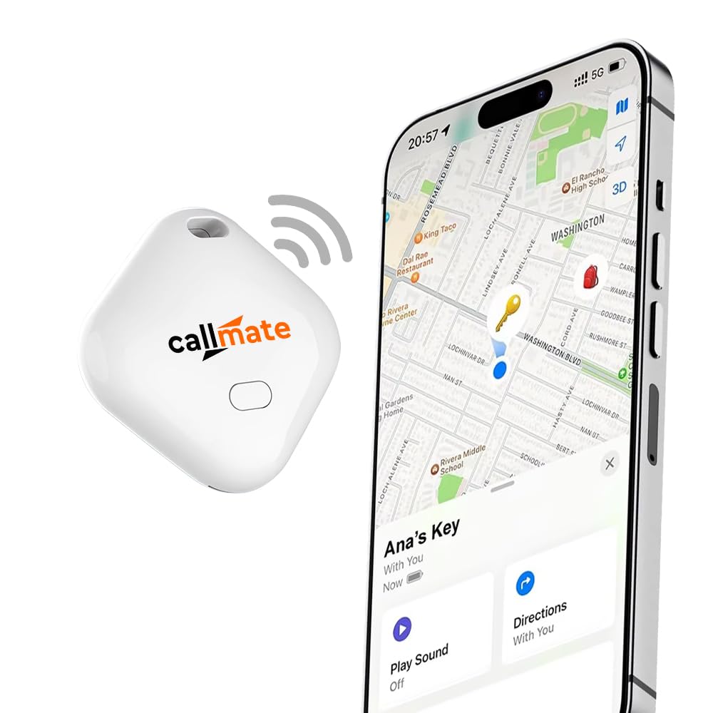 CALL MATE Air Tag for Apple with Loud Buzzer, Works with Apple Find My ...