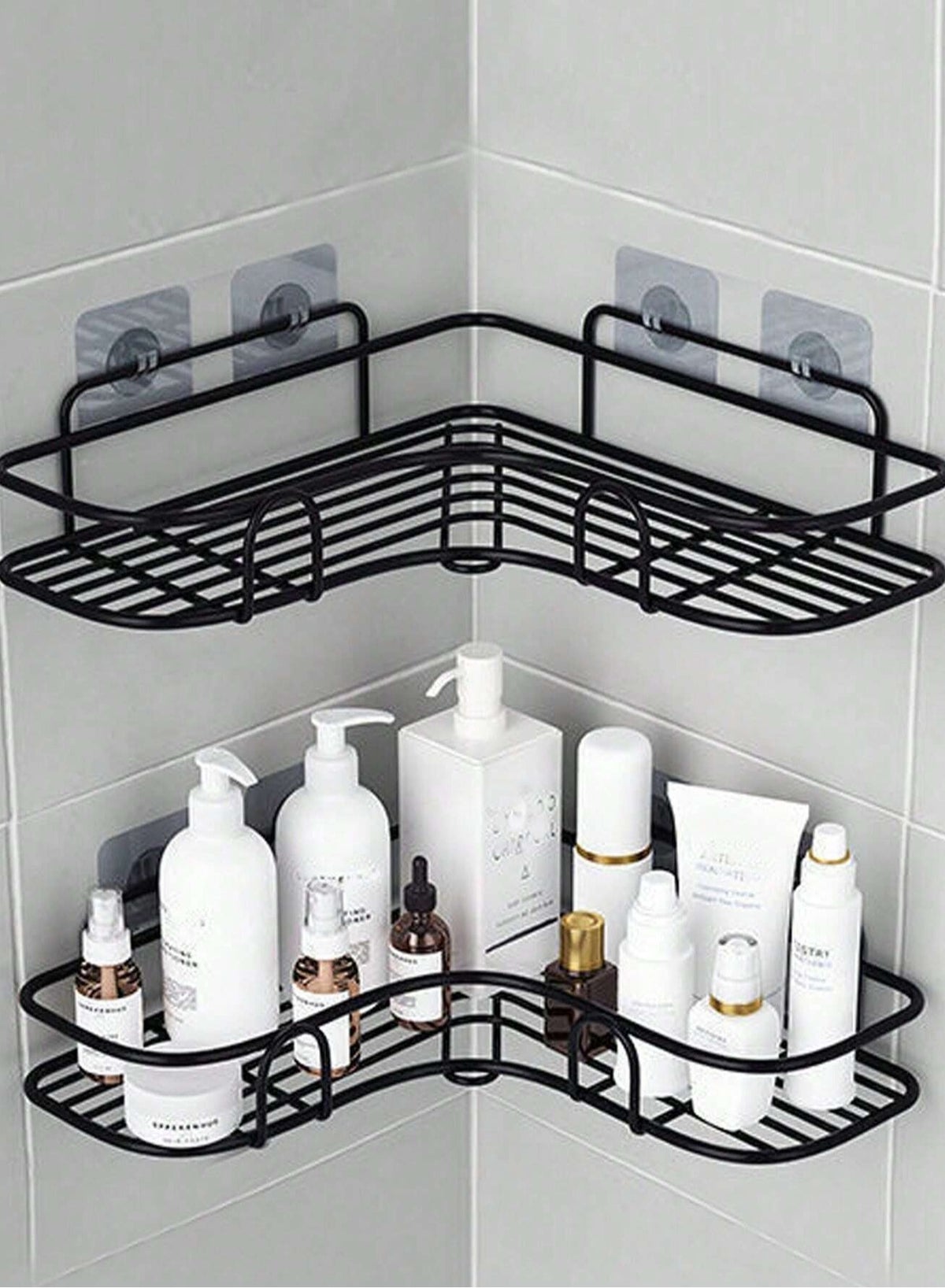 Generic Triangular Bathroom Shelf Without Drilling, Shower Rack and ...