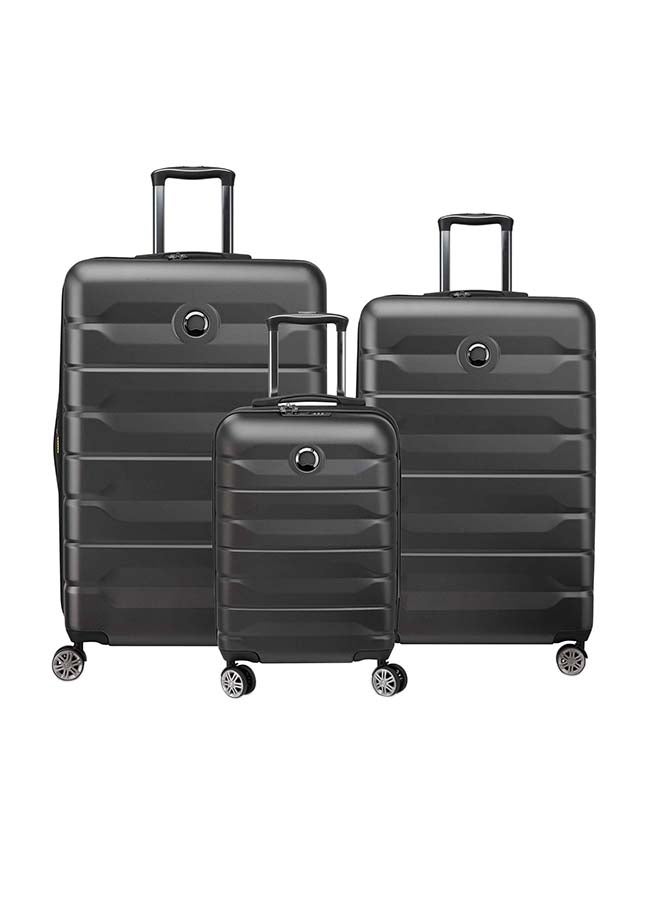 DELSEY Air Armour 4 Double Wheels Hard Trolley 3pcs Luggage Size 22/26 ...