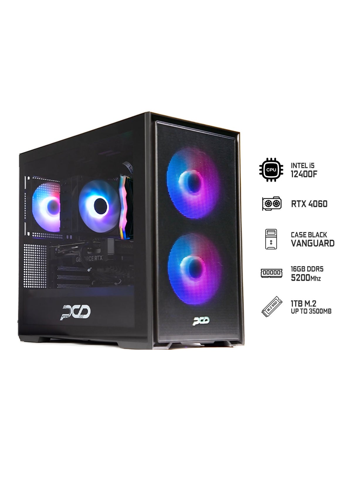 تسوق PCD وVANGUARD Gaming PC High Performance with Intel Core i5-12400F ...