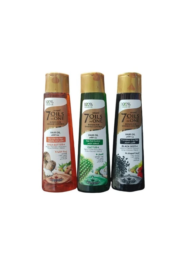 emami 7 in 1 Hair Oil for Resistance 200ml (3 Different Types) | Best ...
