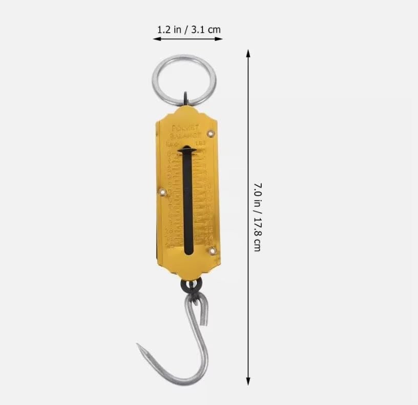 GLEVAR Manual Spring Balance Scale – Hanging Hook Scale – 50kg Max Load ...